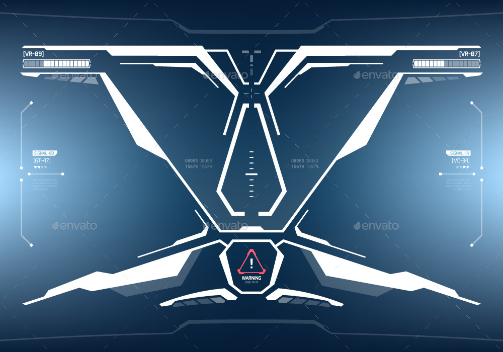 Conceptual 10 Hi-Tech HUD Set, Vectors | GraphicRiver