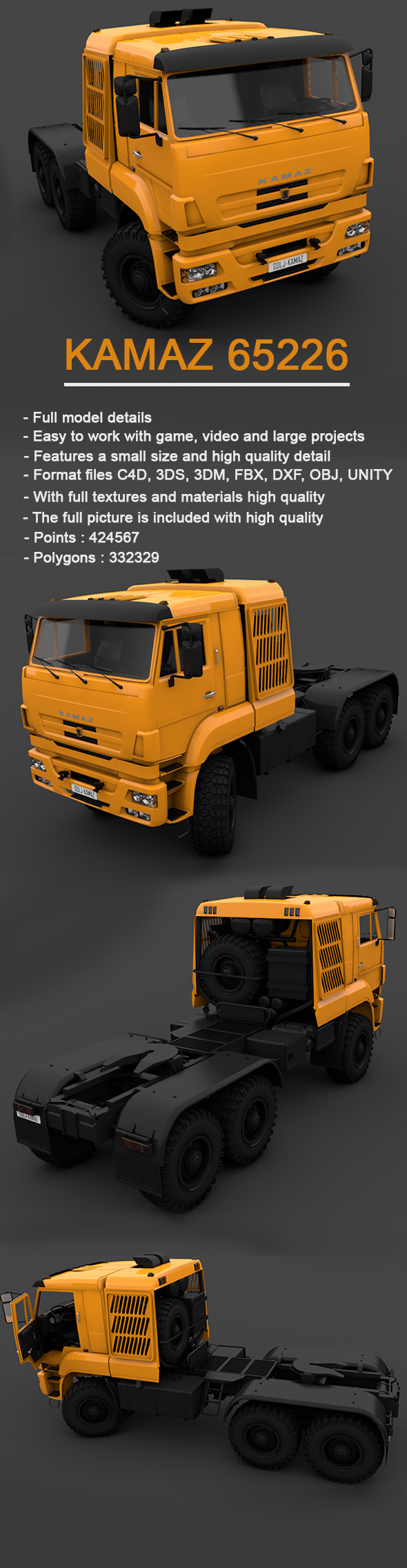 Kamaz 65226 Truck 2010 by LaythJawad | 3DOcean