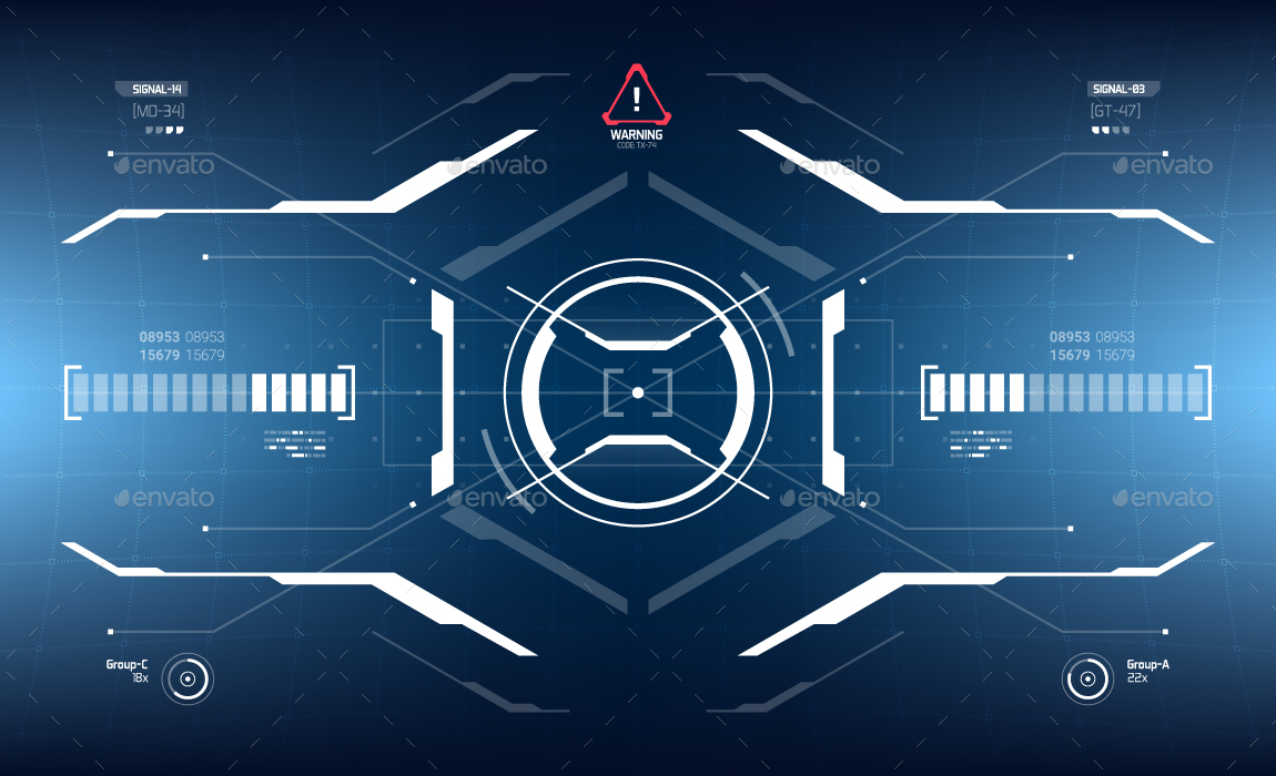 Conceptual 10 Hi-Tech HUD Set, Vectors | GraphicRiver