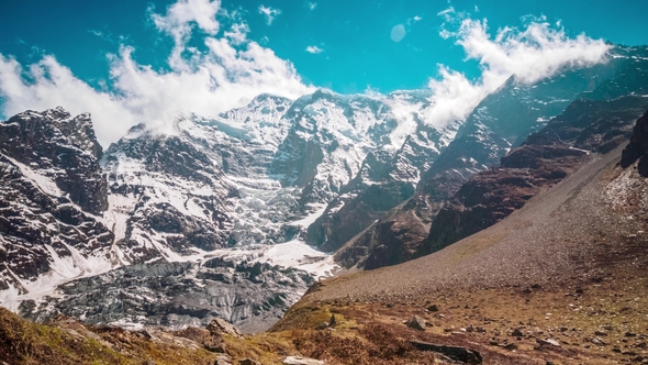 Mountain, Sky and Moving Clouds, Stock Footage | VideoHive