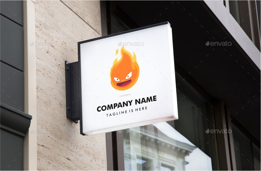 Angry Flame Fire Head Logo Mascot, Logo Templates | GraphicRiver