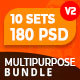 Multipurpose Banners Bundle V2 - 10 Sets - 160 Banners - AR, Web Elements