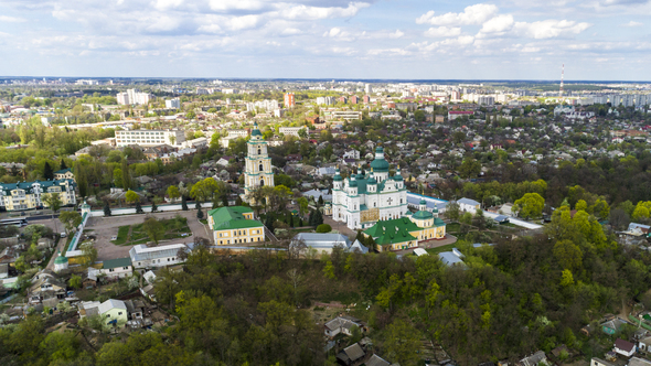 The Cityscape From a Bird's Eye View of the City of Chernigov, Stock ...