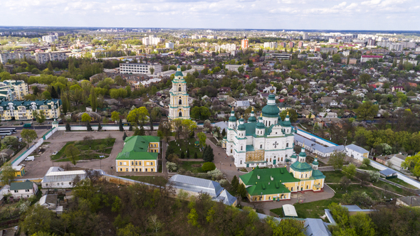 The Cityscape From a Bird's Eye View of the City of Chernigov, Stock ...