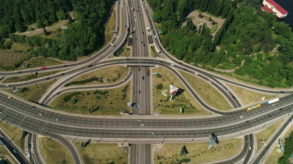 View of a City Traffic on the Bridge, Stock Footage | VideoHive