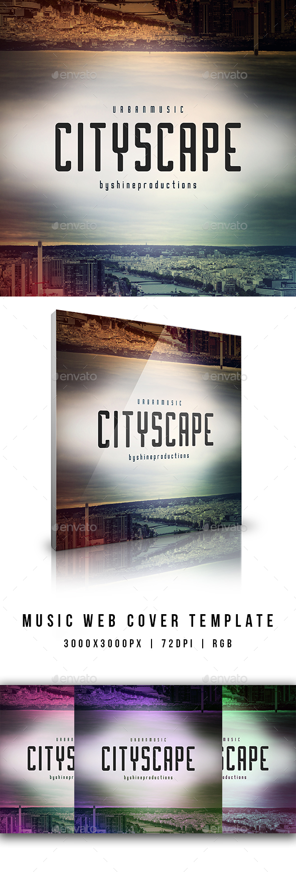 Music Album Web Cover Templates Bundle, Web Elements | GraphicRiver