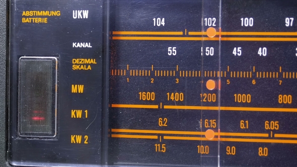 Tuning Analog Radio Dial Frequency on Scale of the Vintage Receiver ...