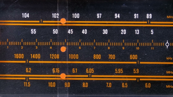 Tuning Analog Radio Dial Frequency on Scale of the Vintage Receiver ...