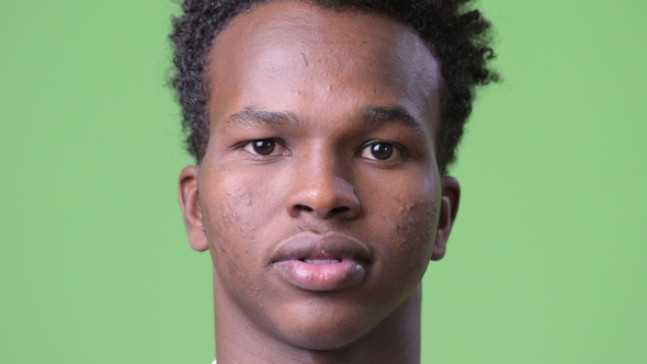 Head Shot of Young African Man, Stock Footage | VideoHive