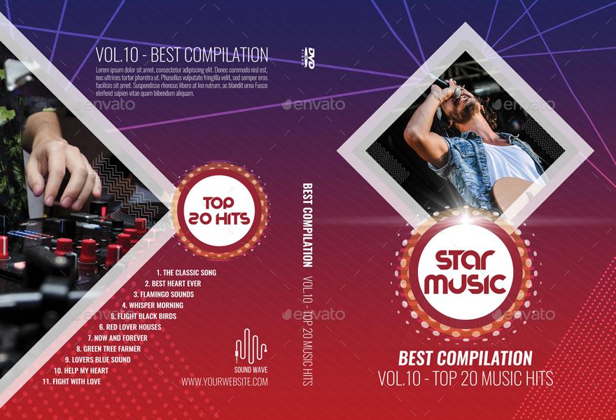 Music DVD Cover and Label Template, Print Templates | GraphicRiver