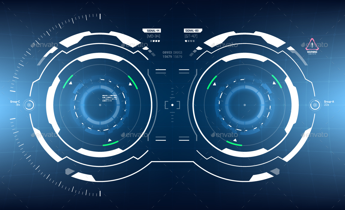 Conceptual 10 Hi-Tech HUD Set, Vectors | GraphicRiver