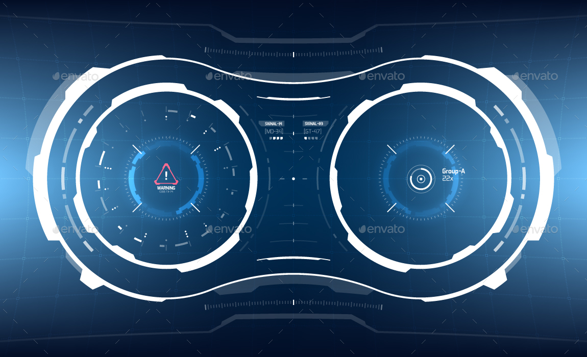Conceptual 10 Hi-Tech HUD Set, Vectors | GraphicRiver
