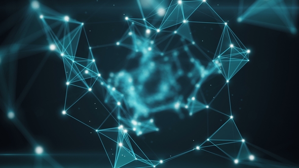 Abstract Technology Space Background Geometry Surfaces Lines and Points ...