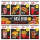 Vector Fast Food Menu Price Cards Templates Set, Vectors | GraphicRiver