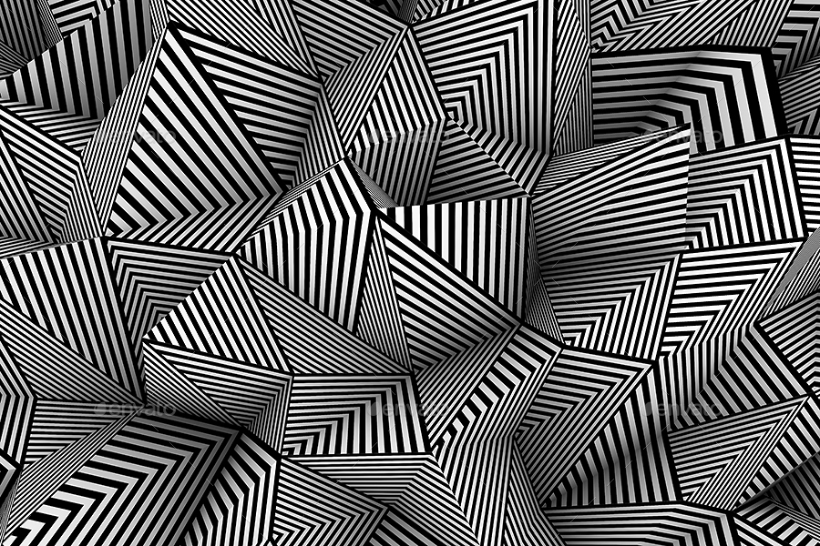 3D Striped Polygon Backgrounds, Graphics | GraphicRiver