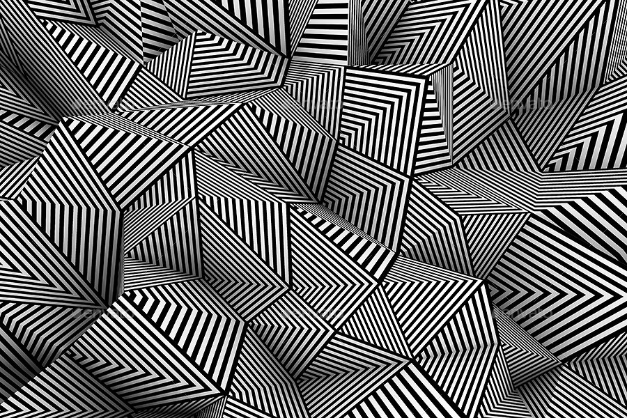 3D Striped Polygon Backgrounds, Graphics | GraphicRiver