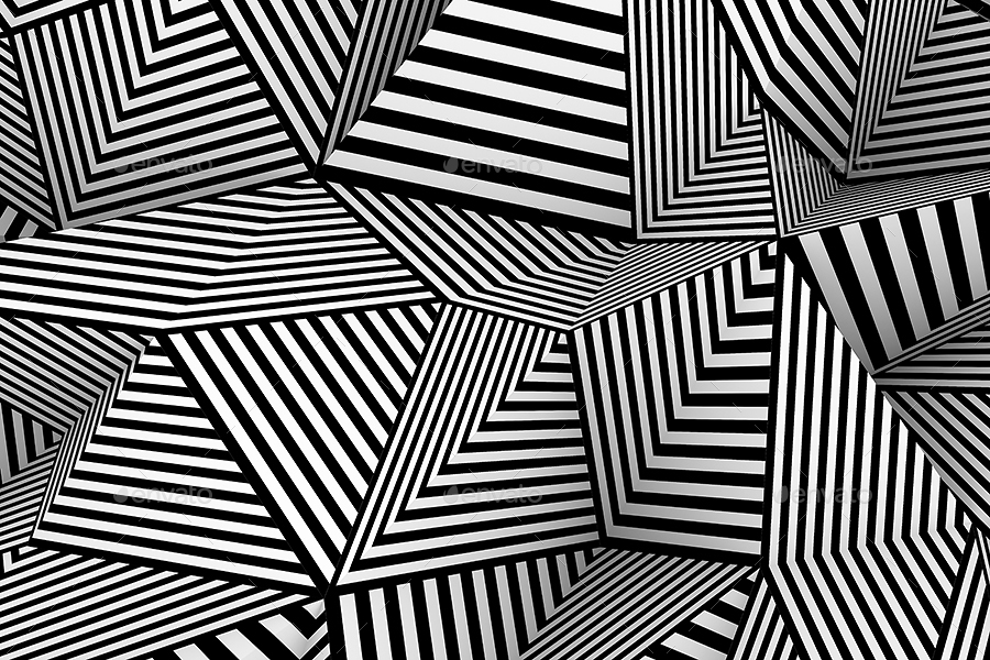 3D Striped Polygon Backgrounds, Graphics | GraphicRiver
