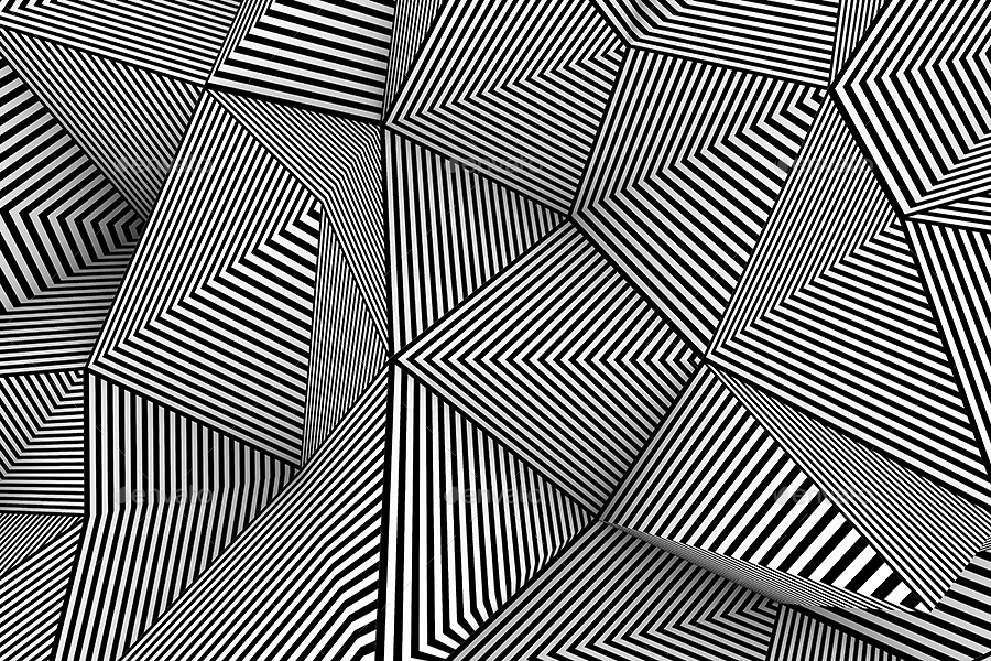 3D Striped Polygon Backgrounds, Graphics | GraphicRiver