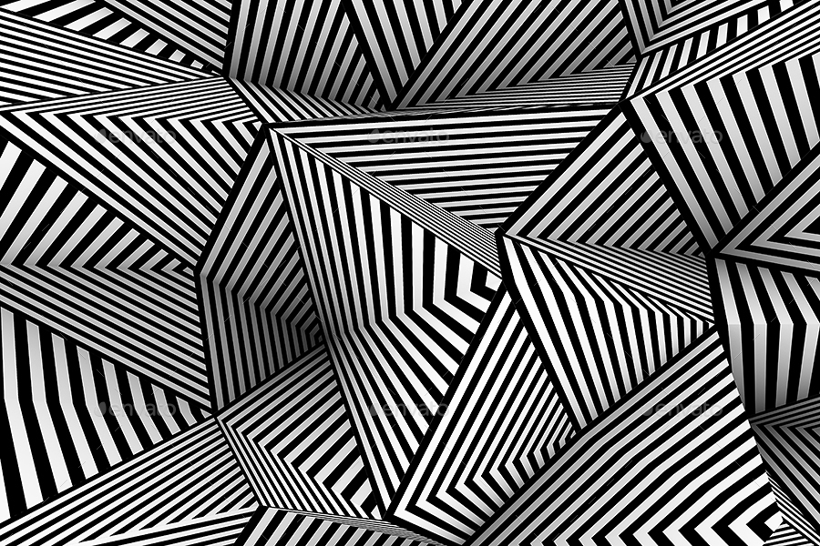 3D Striped Polygon Backgrounds, Graphics | GraphicRiver