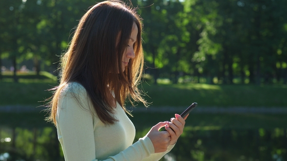 Half Face Portrait of Woman Texting in Smartphone, Stock Footage ...