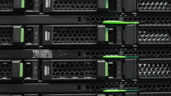 Server Rack Cluster in a Data Center, Stock Footage | VideoHive