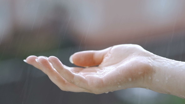 Hands In Rain, Stock Footage | VideoHive
