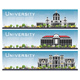 Set of University Campus Study Banners, Vectors | GraphicRiver