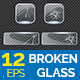 12 Broken Glass in Square Shape Collection, Vectors | GraphicRiver