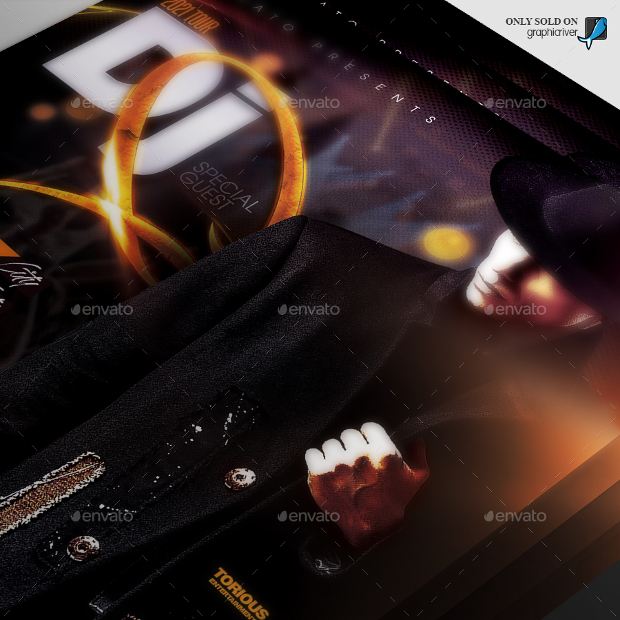 Dj Tour Flyer Template, Print Templates | GraphicRiver
