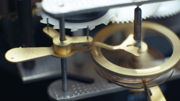 Rotating Gears Mechanical Watches Pendulum Clock, Stock Footage | VideoHive