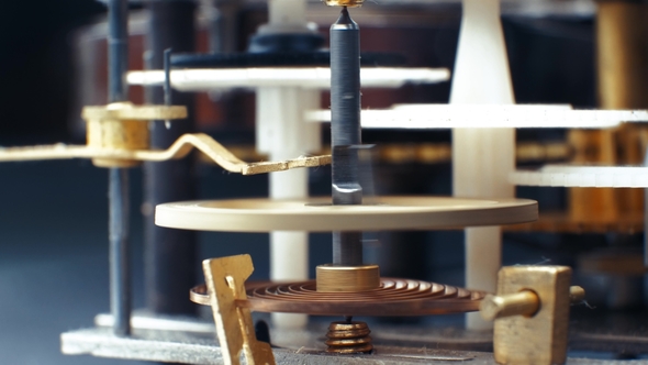 Rotating Gears Mechanical Watches. Pendulum Clock., Stock Footage ...