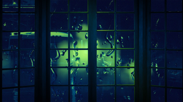 Rain Pouring Down On Window Glass, Motion Graphics | VideoHive