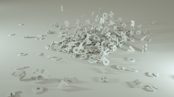 3D Dropping Letters Far Angle, Motion Graphics | VideoHive