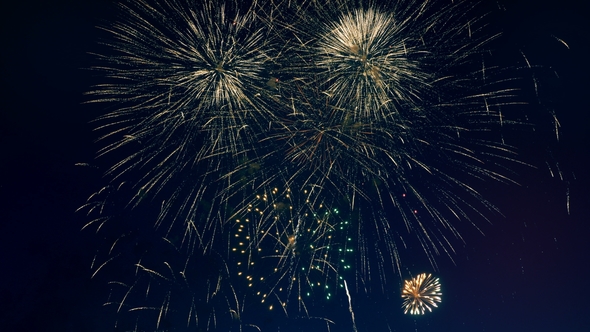Lots of Fireworks on a Celebration, Stock Footage | VideoHive