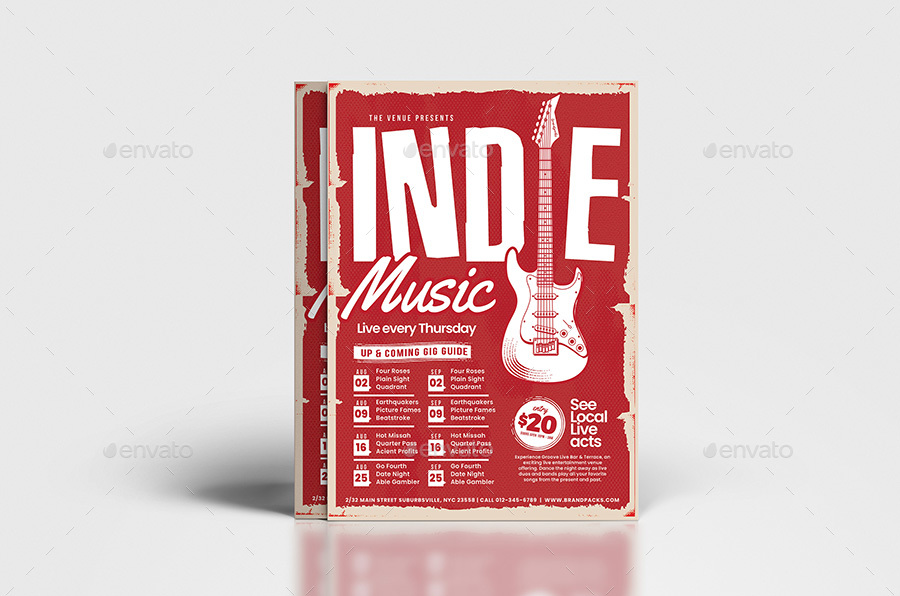 Indie Gig Flyer / Poster, Print Templates | GraphicRiver