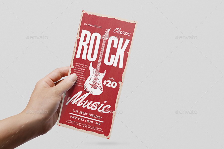 Indie Gig Rack Card, Print Templates | GraphicRiver