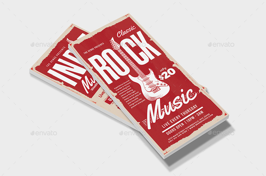 Indie Gig Rack Card, Print Templates | GraphicRiver