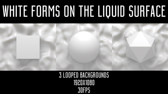 White Forms On The Liquid Surface, Motion Graphics | VideoHive
