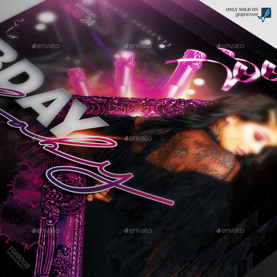 Birthday Baby Flyer Template, Print Templates | GraphicRiver