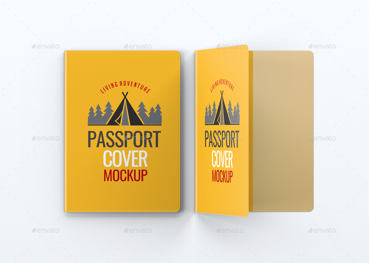 Passport Cover Mock-Up, Graphics | GraphicRiver
