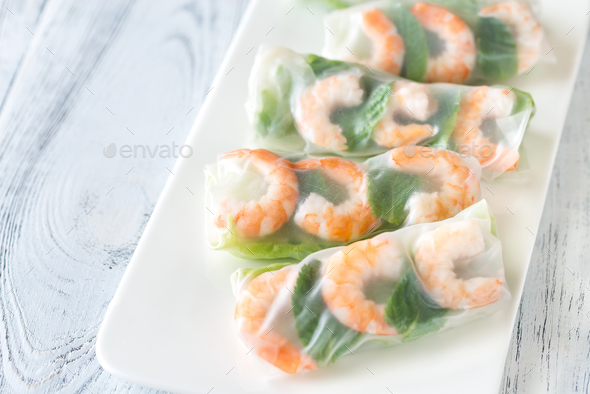 Shrimp rice paper rolls Stock Photo by Alex9500 | PhotoDune