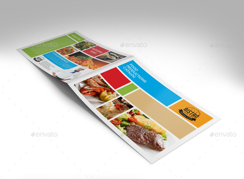 Food Products Catalog Bi-Fold Brochure Template, Print Templates ...