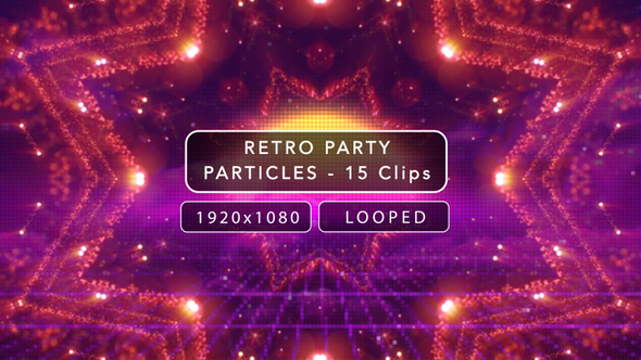 Retro Party Particles, Motion Graphics | VideoHive