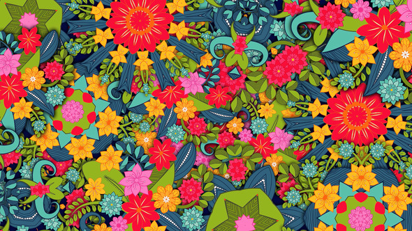 Summer Flowers Background, Motion Graphics | VideoHive