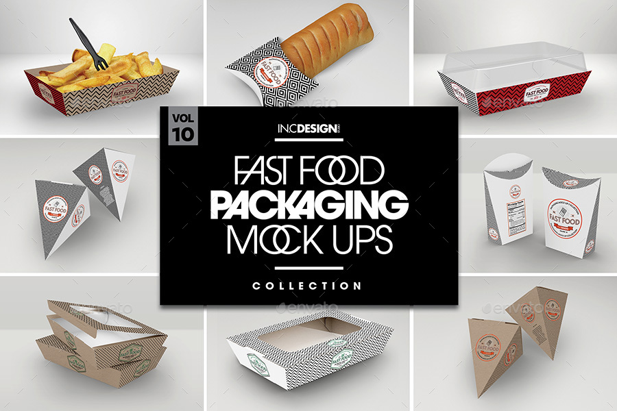 Fast Food Boxes Vol.10:Take Out Packaging Mock Ups, Graphics | GraphicRiver