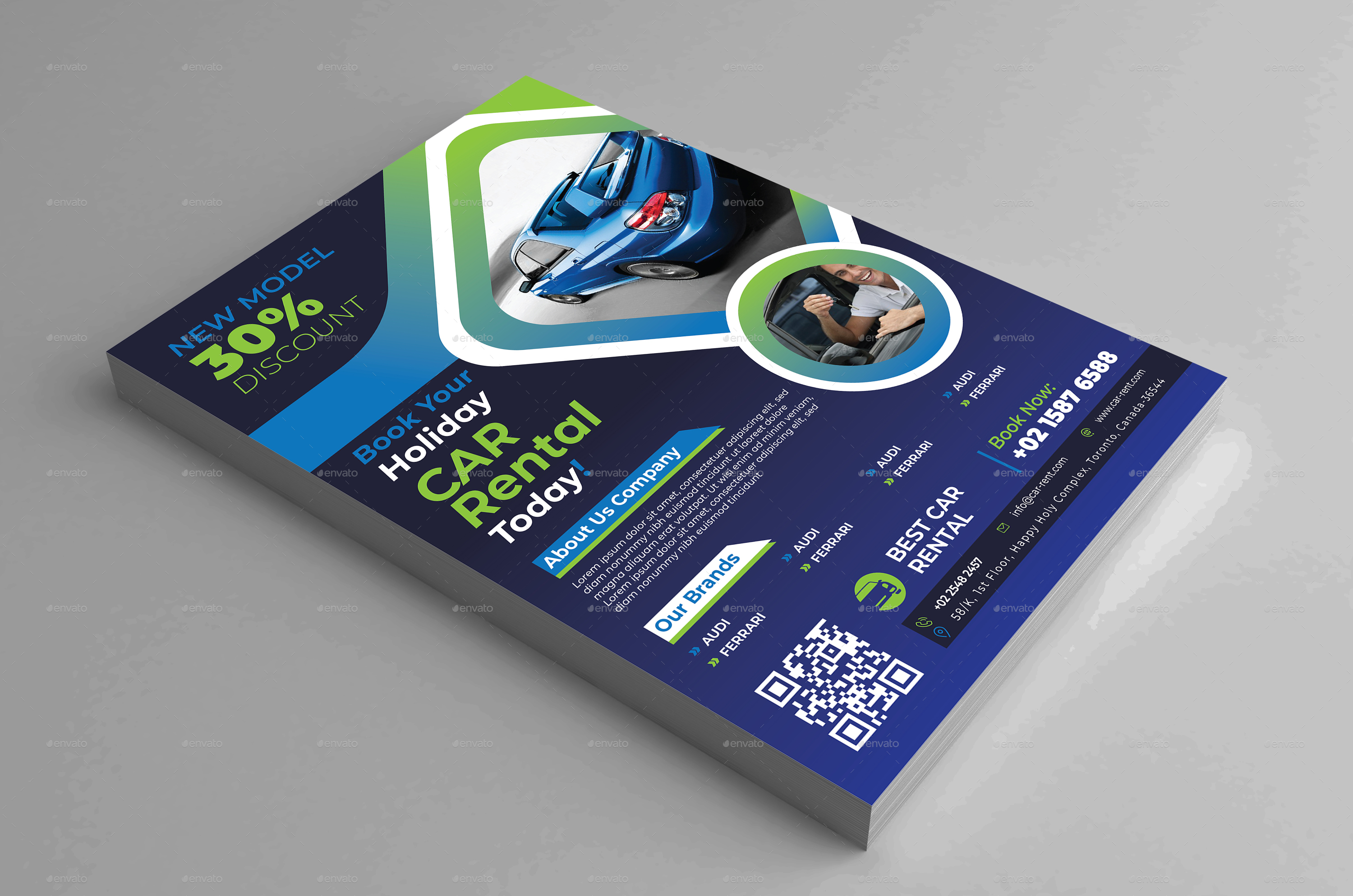Rent a Car Flyer, Print Templates | GraphicRiver