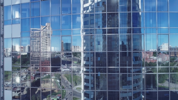 Reflection in the Windows of a Corporate Building, Stock Footage ...
