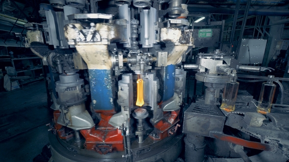 A Machine Produces Glass Bottles, Stock Footage | VideoHive
