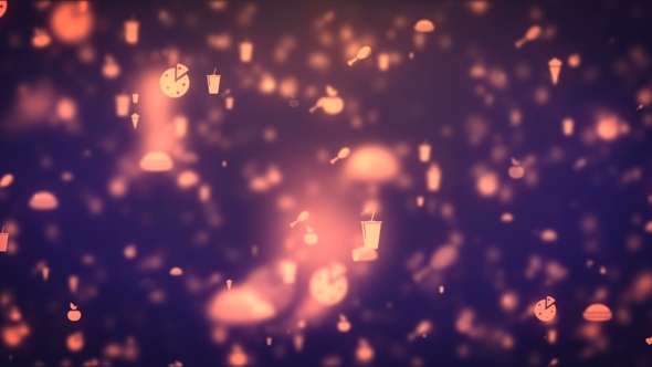 Modern Moving Orange Food Icons, Motion Graphics | VideoHive