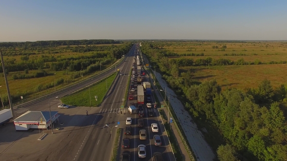 Huge Traffic Jam and Collapse on the Road, Stock Footage | VideoHive